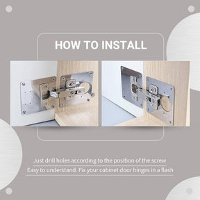 Cabinet Door Hinge Repair Kit, Includes Fixing Screws, for Wood, Furn ...